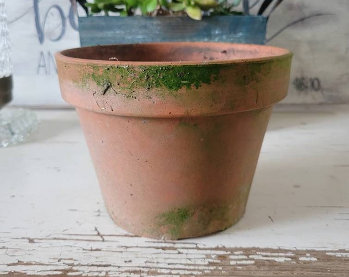 Vintage Clay Flower Pot Terracotta Pot Natural Patina Red Clay Pots ...