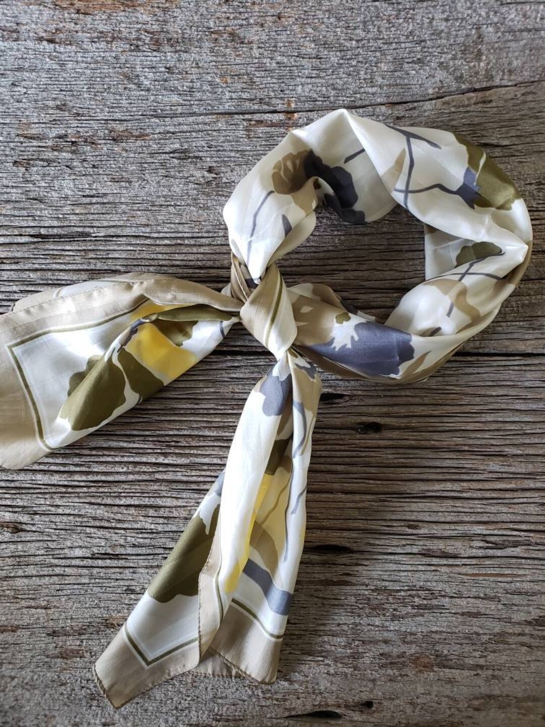 Vintage Silk Scarf, Mod Scarf, Head Scarf, Neck Scarf, Silky Scarf ...