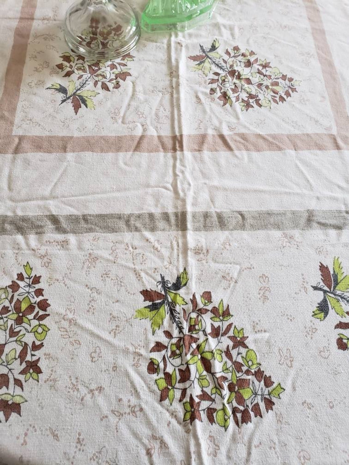 Vintage Square Tablecloth Fall Tablecloth | Etsy