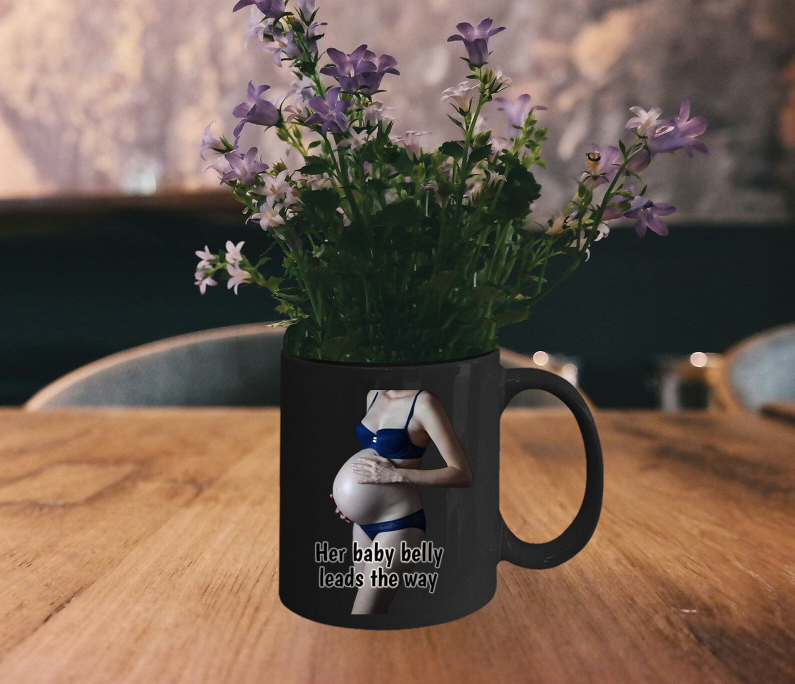 Funny Pregnancy Coffee Mug More Than a Baby Bump, Her Baby Belly Leads ...