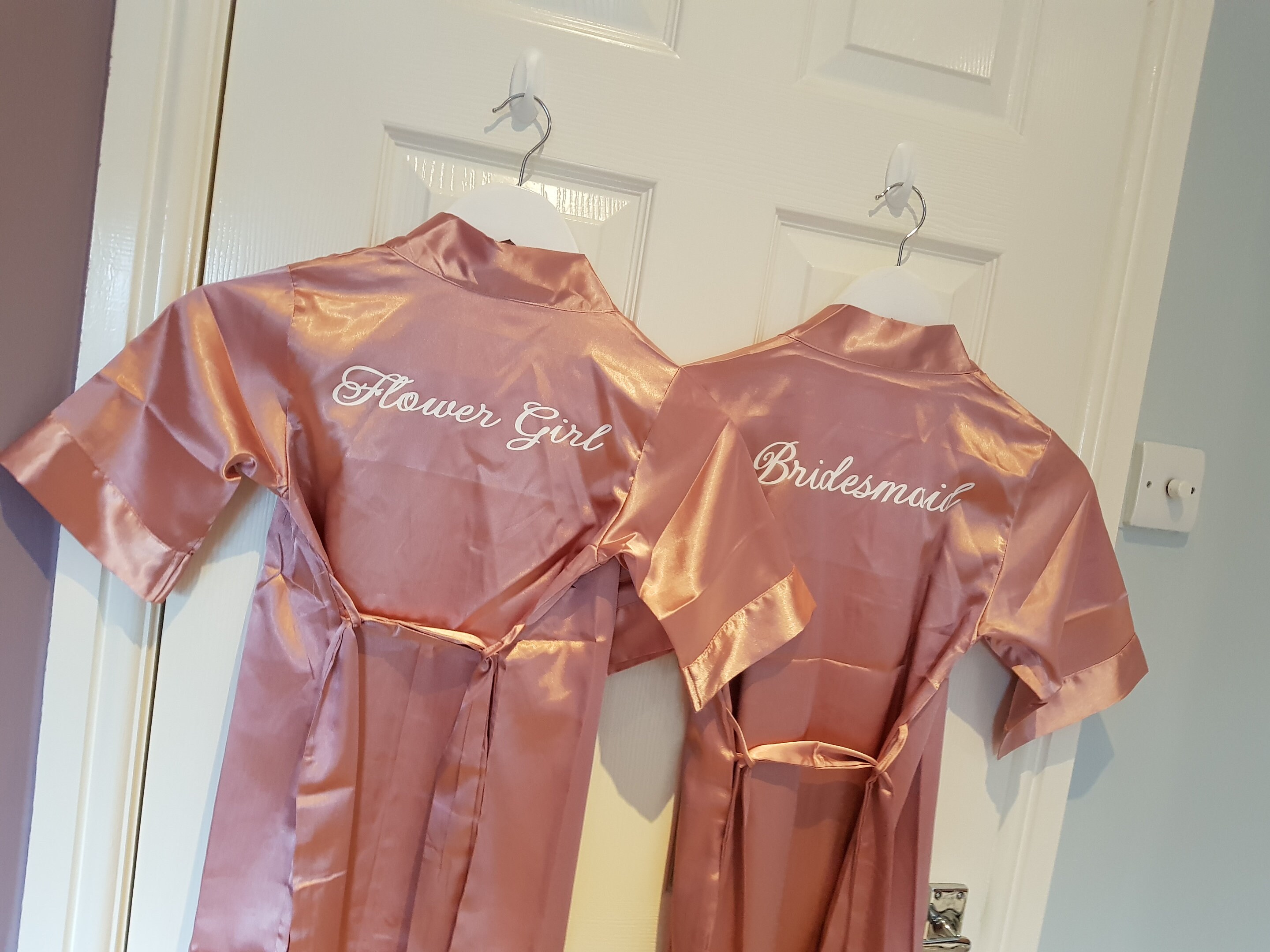 Flower girl robe kids wedding robe personalised wedding | Etsy