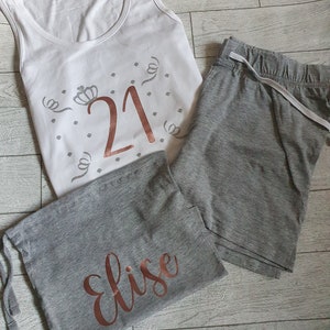 Ladies Short Pyjama Set, Birthday Pyjamas, Womens Pyjamas, Birthday ...