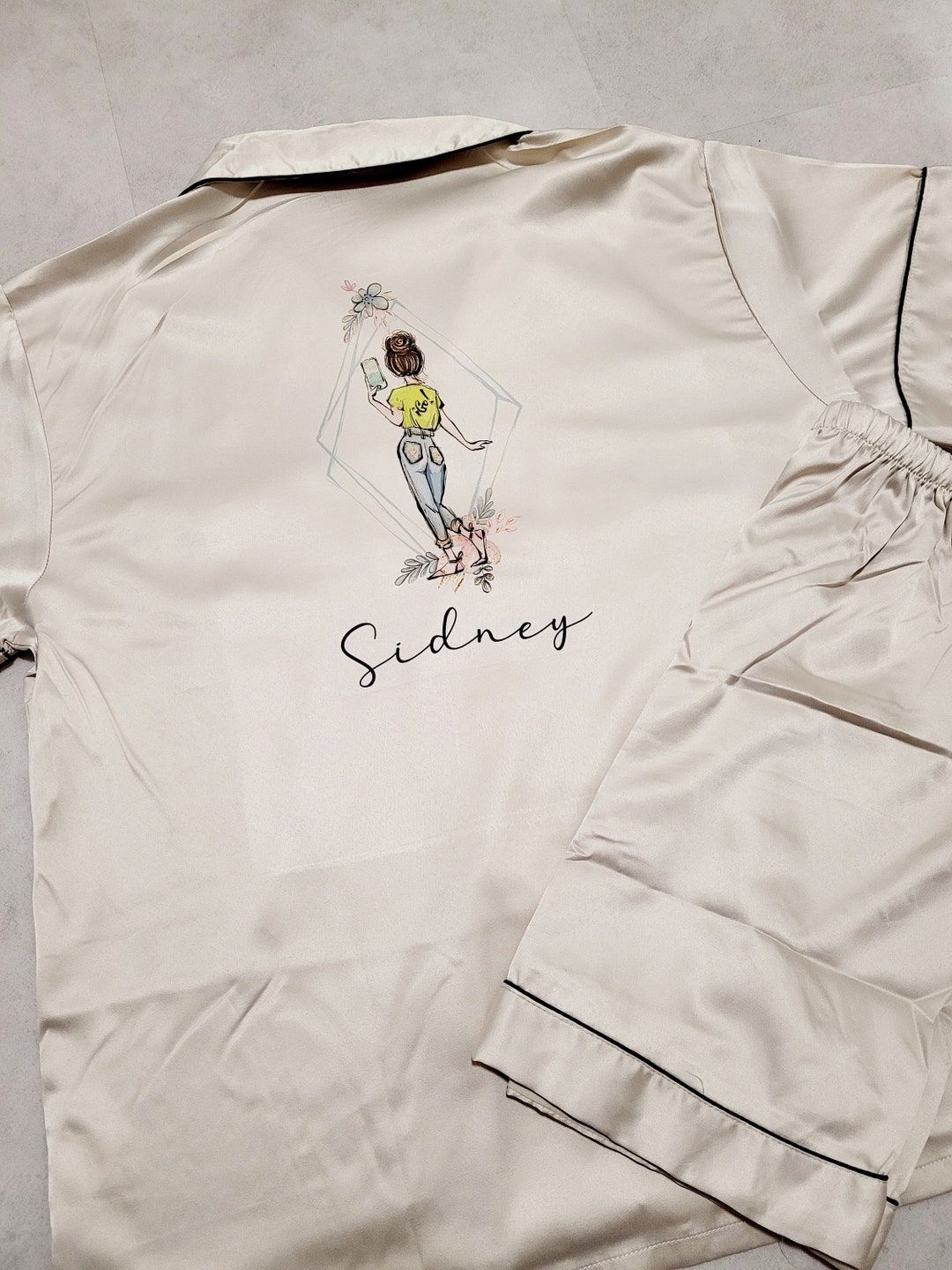 Personalised Pyjamas, Ladies Pyjamas, Short Pyjamas, Birthday Gift ...