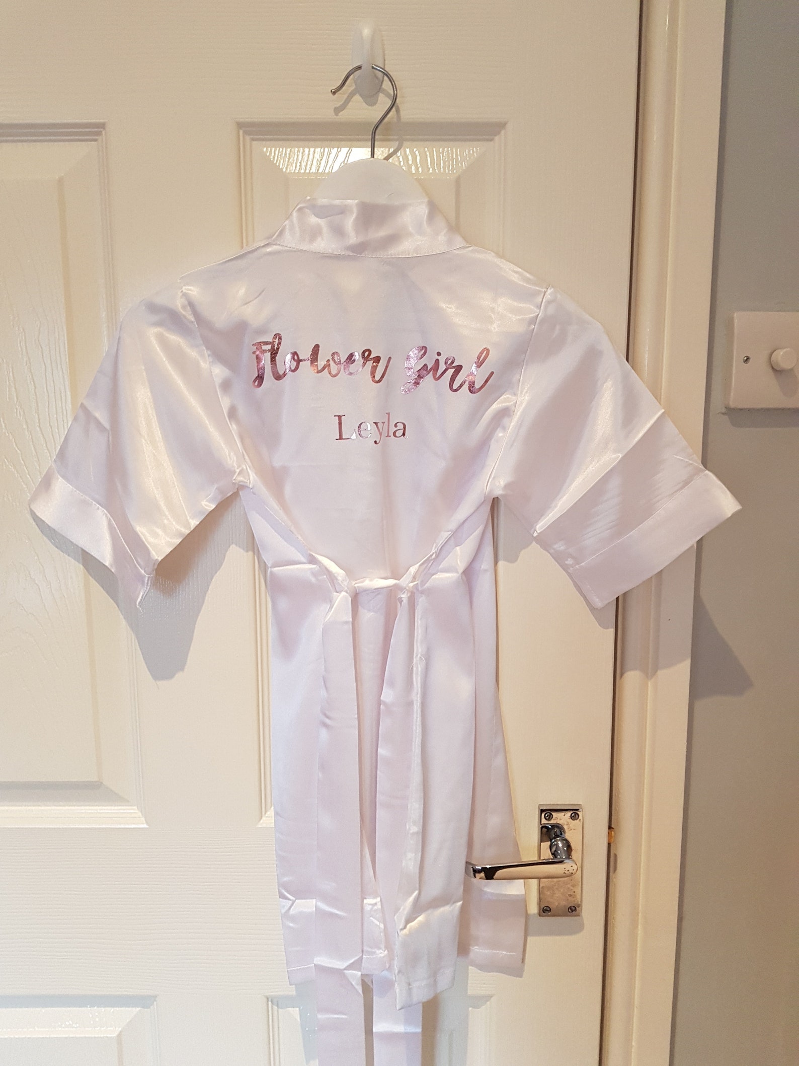 Flower girl robe kids wedding robe personalised wedding | Etsy