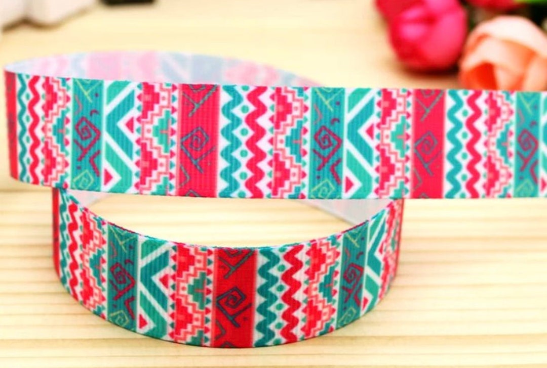 Grosgrain Ribbon Boho Hippie Ornaments Mandala Turquoise Pink Sewing ...