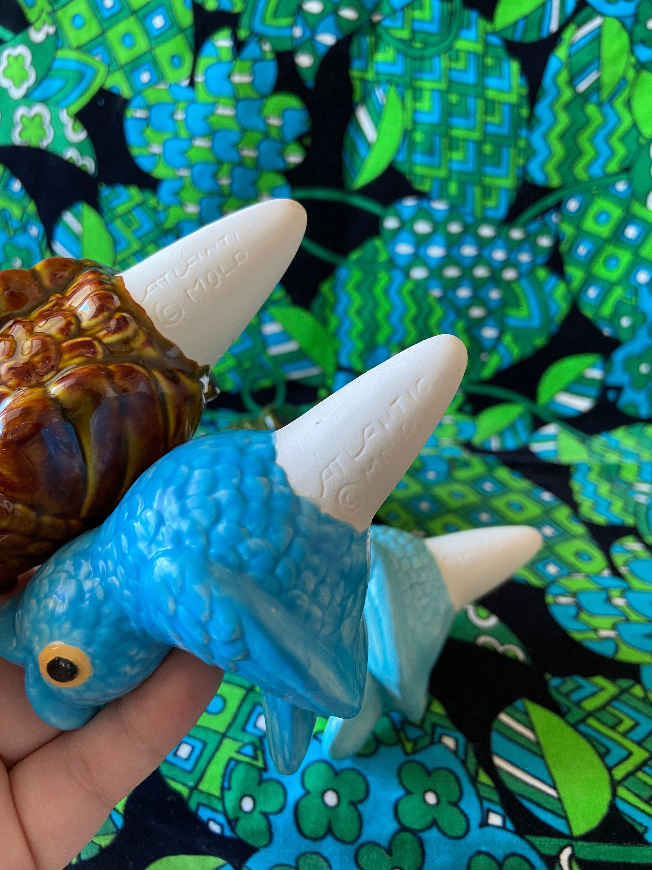 Choose From Owl, Frog, Blue Bird Atlantic Mold Ceramic Plant Spike ...