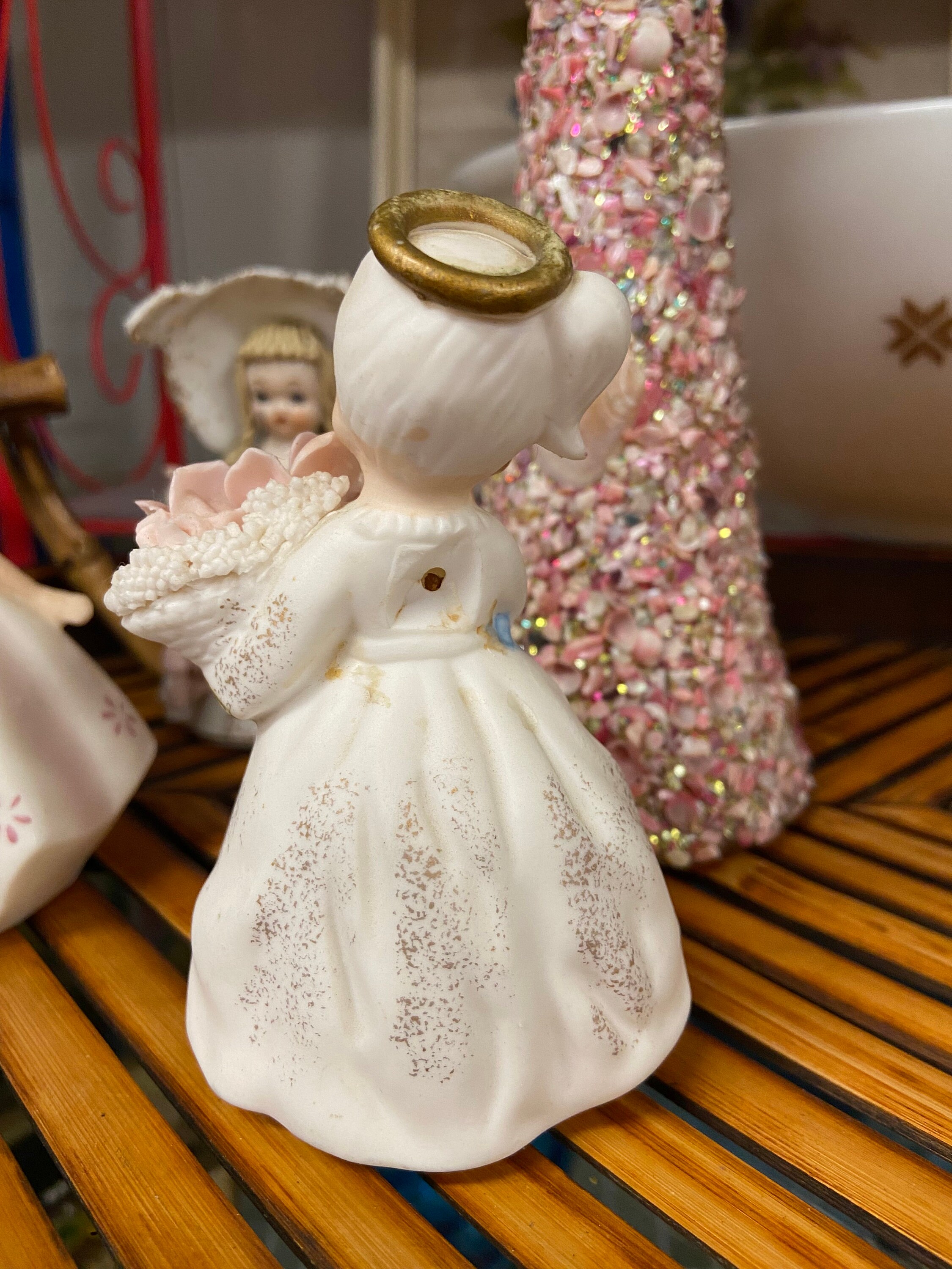 Ceramic Bisque february Girl Angel Birth Month Collectible Lefton 3332 ...