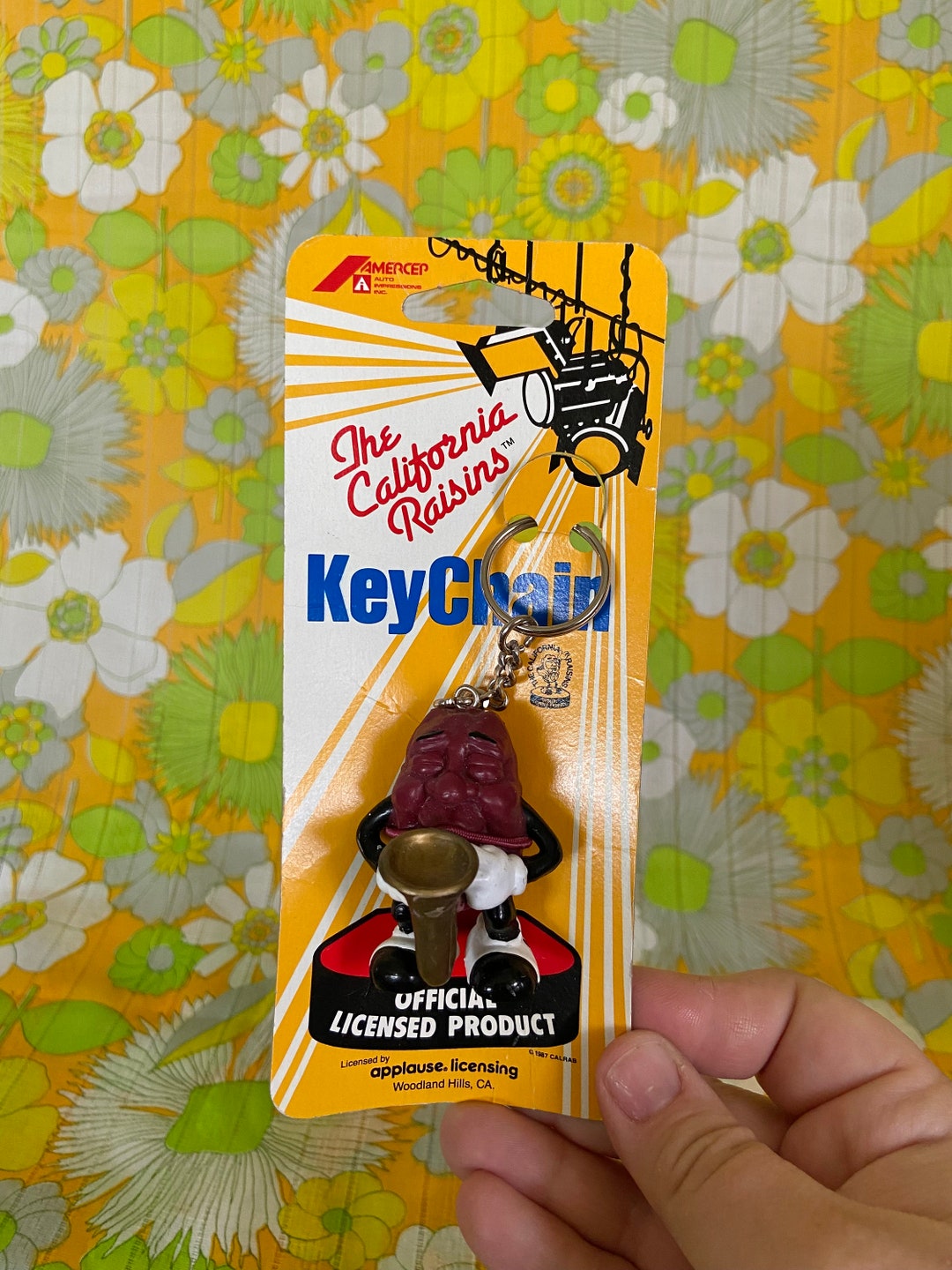 California Raisins Nos Keychain 1987 Calrap Trumpet Player - Etsy
