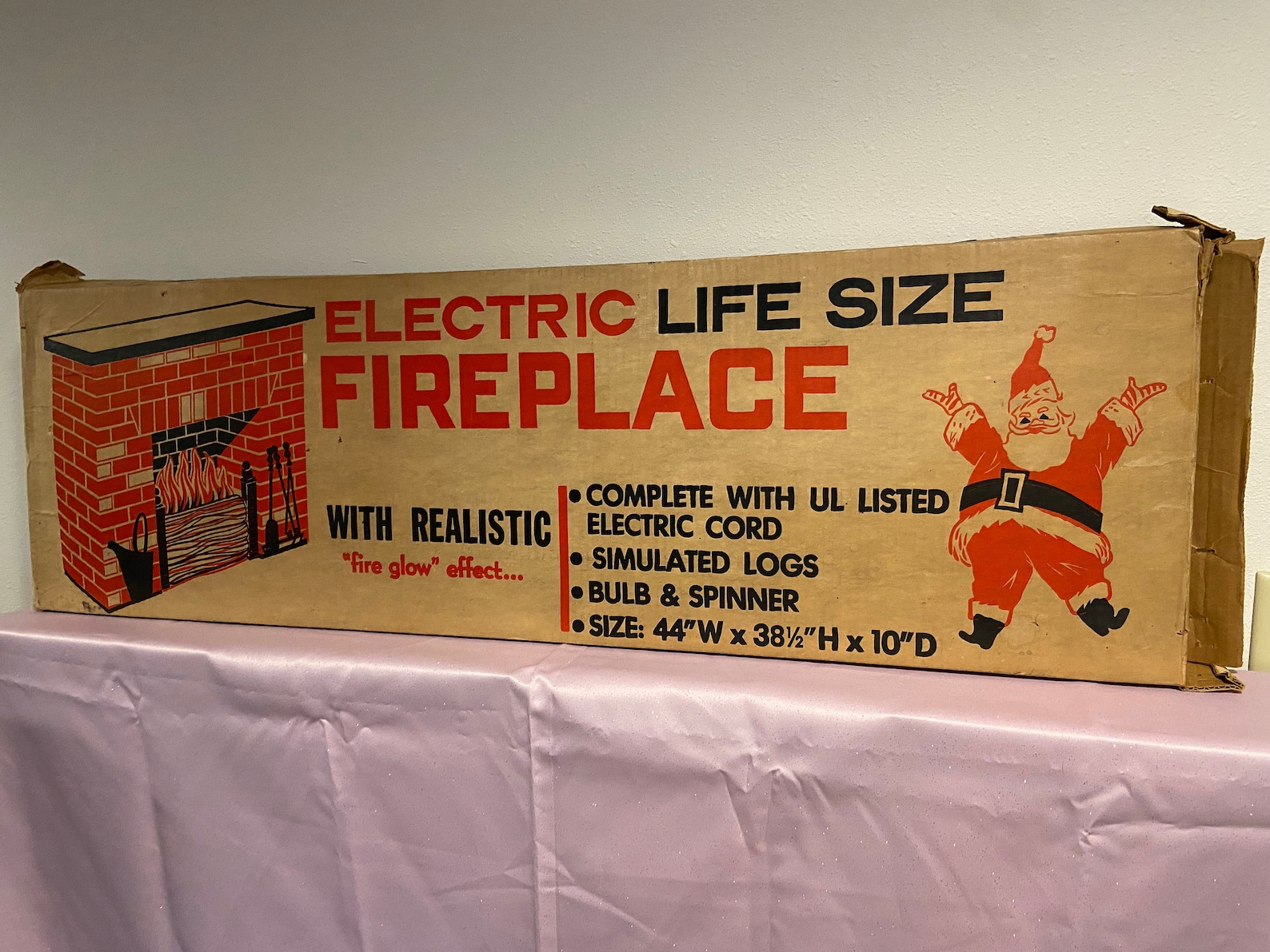 1960s Toymaster Kitsch Cardboard Fireplace Vintage Christmas Decor ...