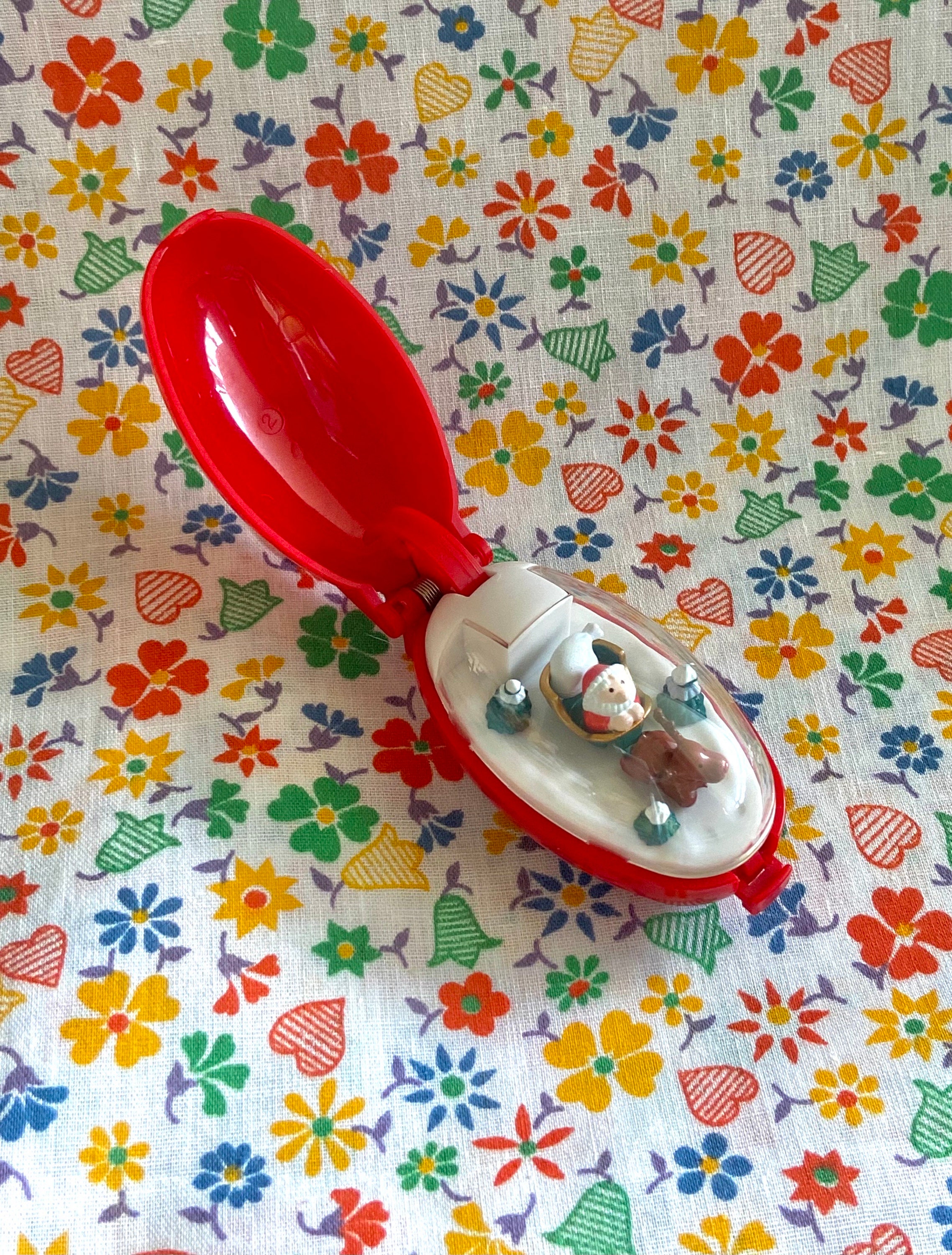 Takara Pocket Critters Moving Keychain merry Christmas Santa 1993 HTF ...