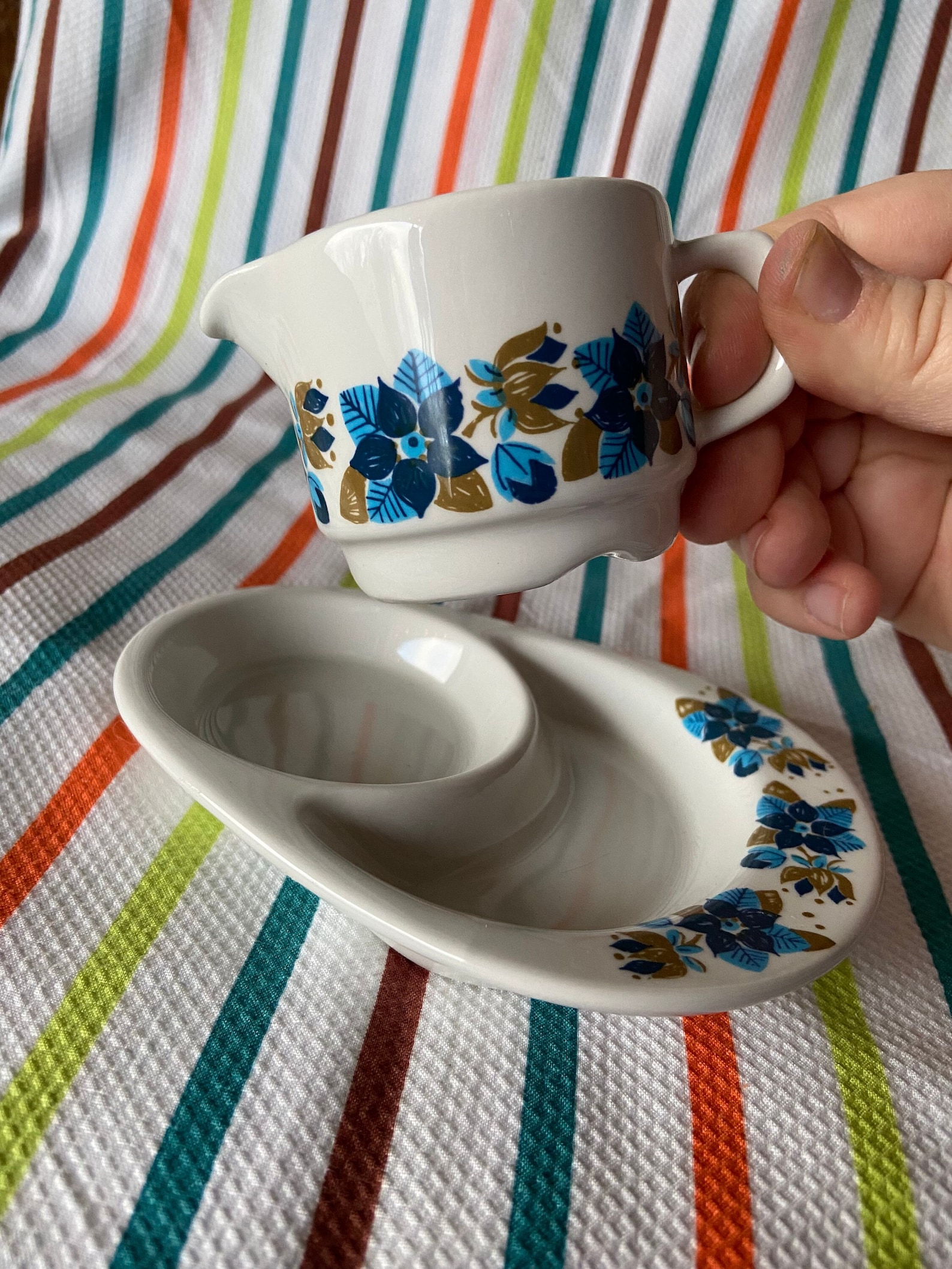 Figgjo Norway Porcelain Blue Floral Vitro Porselen Med Korund ...
