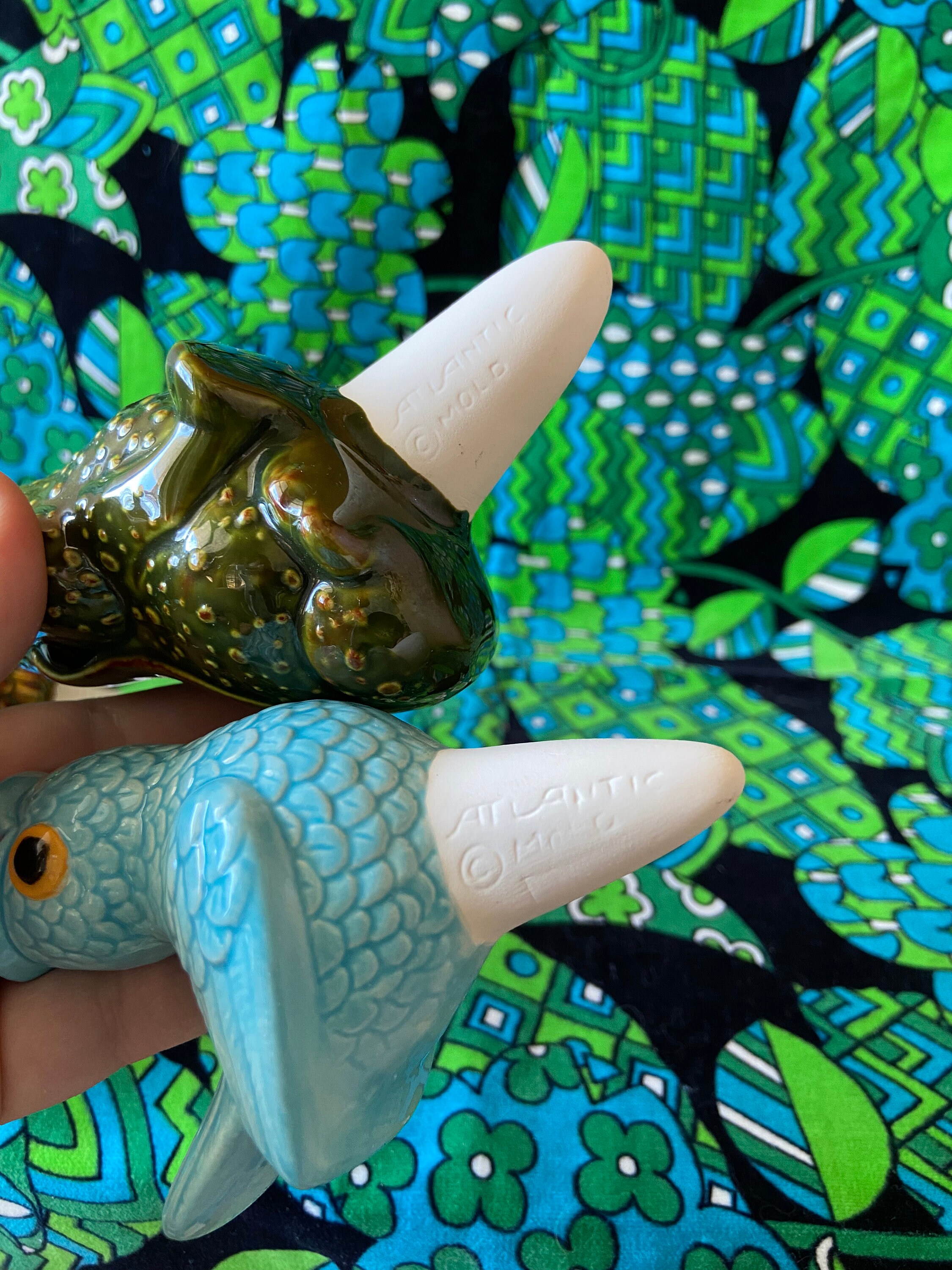 Choose From Owl, Frog, Blue Bird Atlantic Mold Ceramic Plant Spike ...