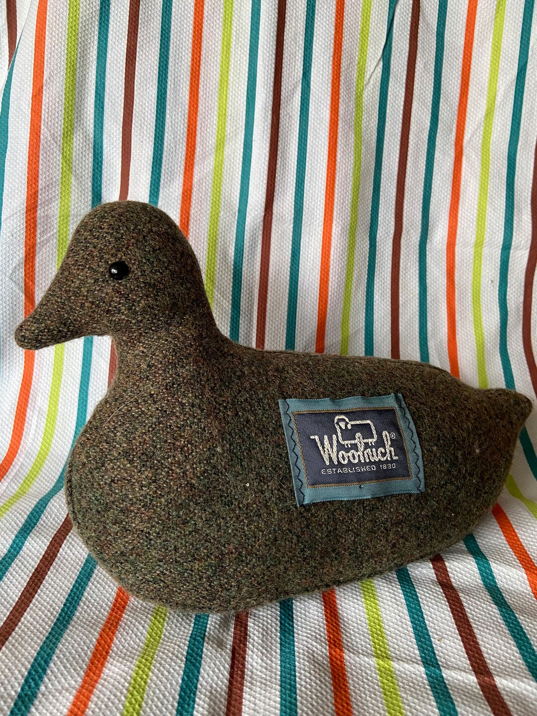 Vintage Woolrich Plush Stuffed Wool Duck Woven Handmade Vintage Advertising - Pink Squirrel ...