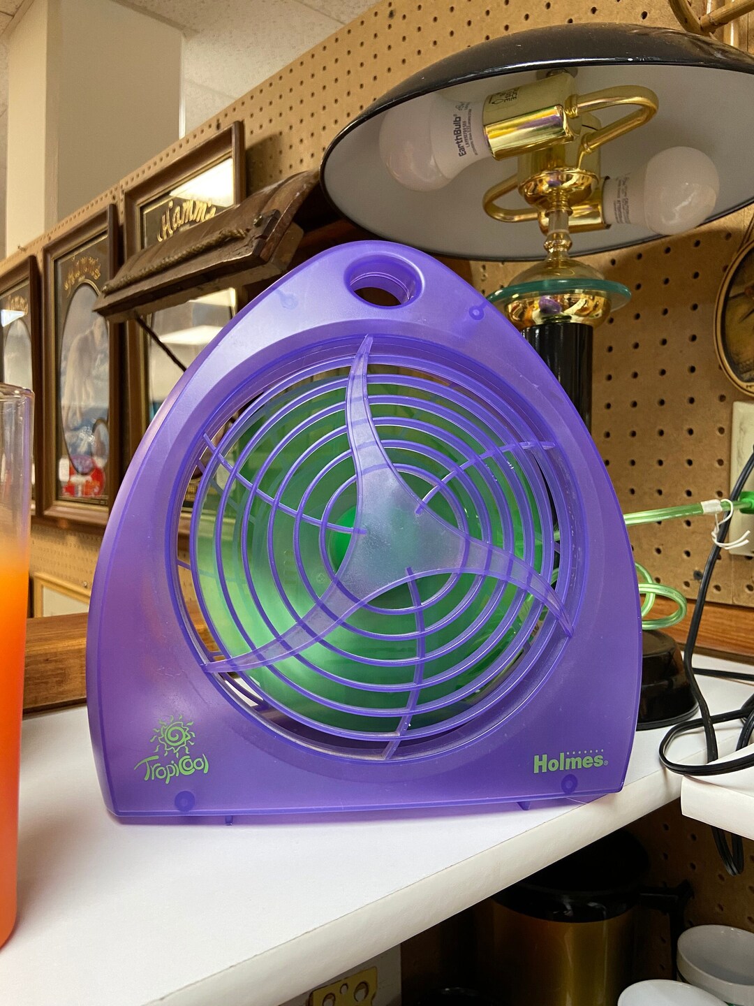 Holmes Tropicool Tabletop Fan Translucent Purple and Lime Green 90s Kid ...