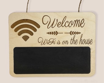 Funny Wifi Password Sign Template: Welcome to the Chaos - Etsy