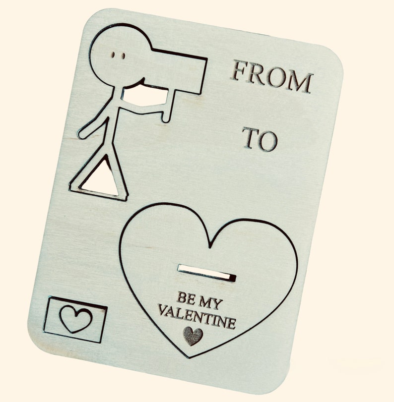 Be My Valentine Stick Figure Pop up Card, Wooden Card - Etsy