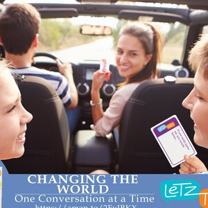 Letz Talk Conversation Cards for Teens - Card Game for Young Adults ...