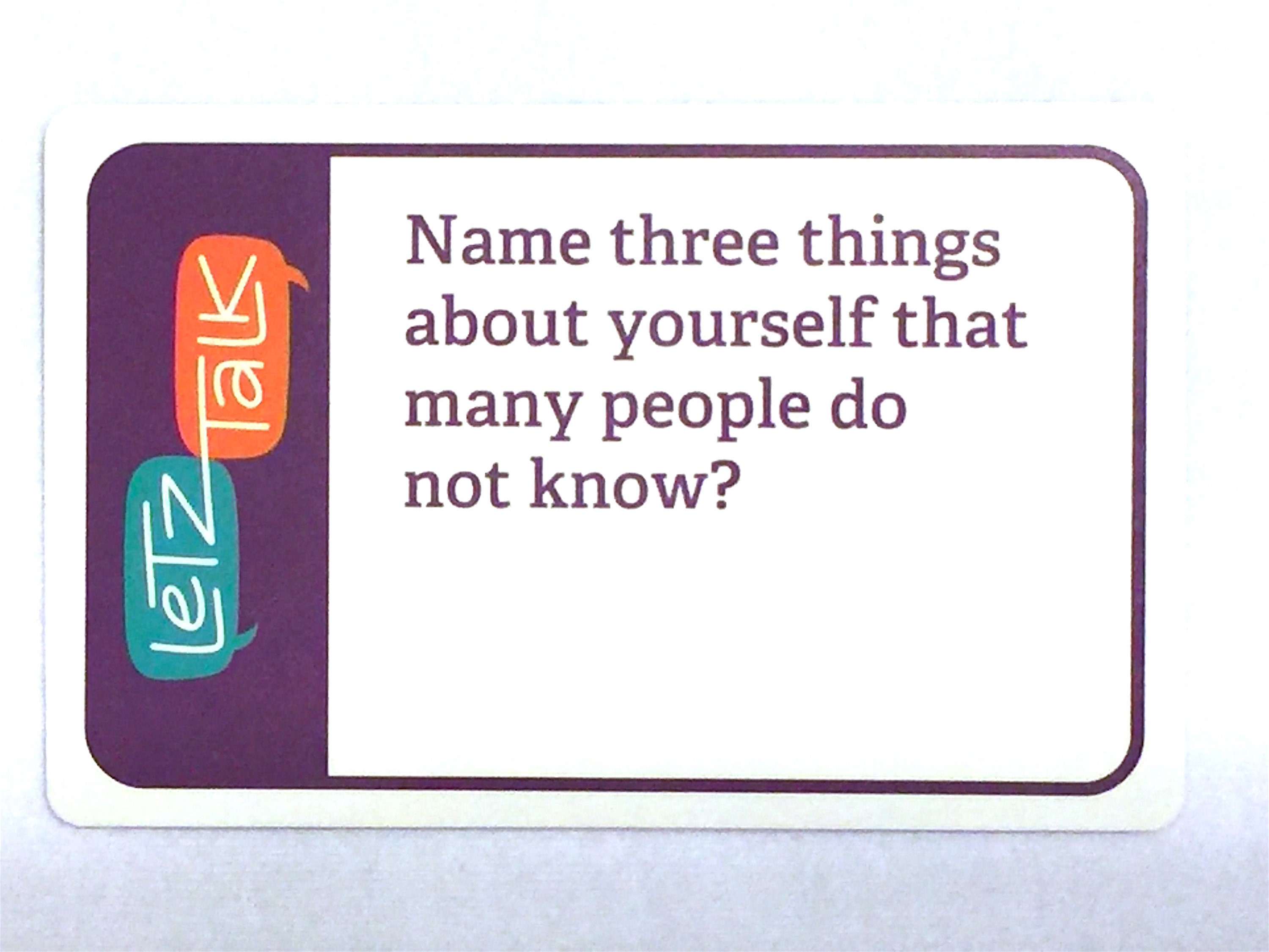 Letz Talk Conversation Cards for Teens - Card Game for Young Adults ...