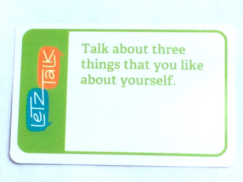Letz Talk Conversation Cards for Kids - Card Game for Family ...