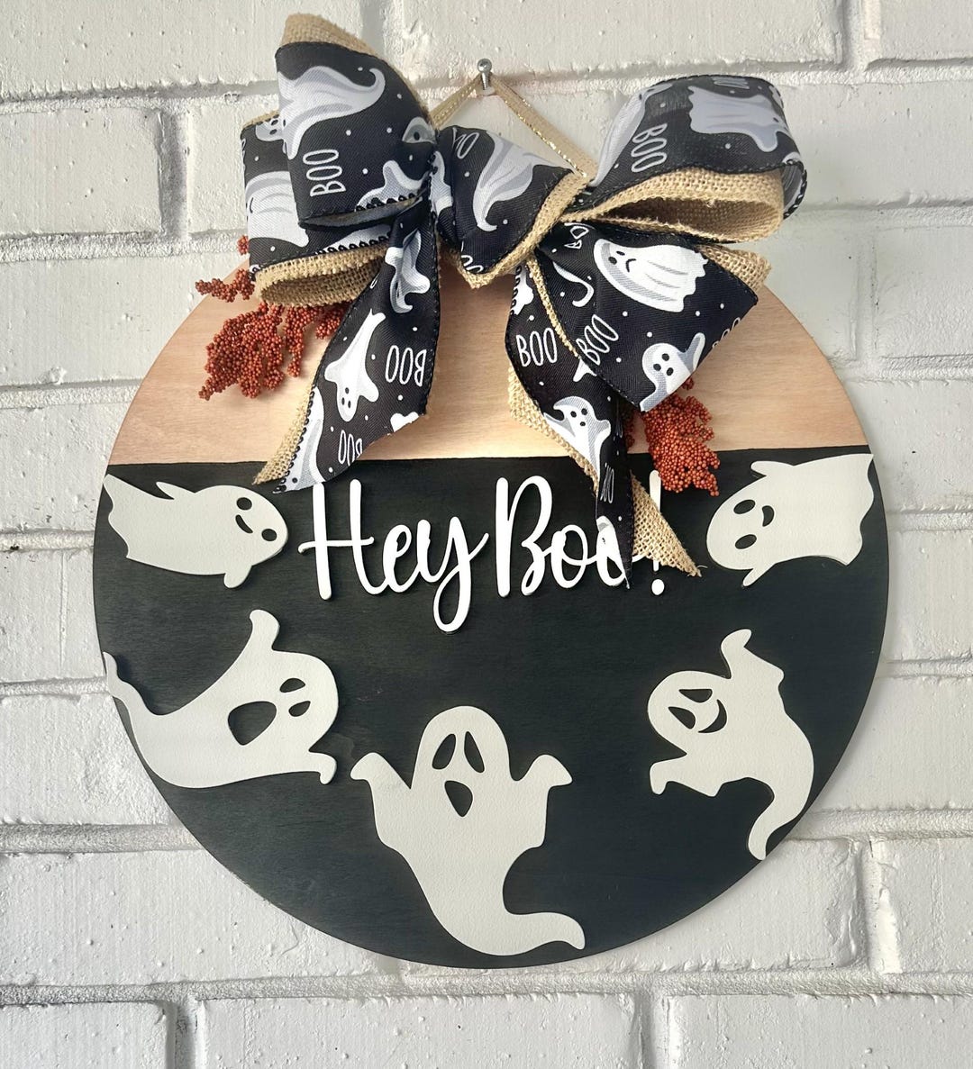 Hey Boo! Fall Door Hanger - Etsy