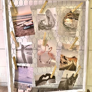 Distressed Chicken Wire Farmhouse Message/display Board, Vintage Wood ...