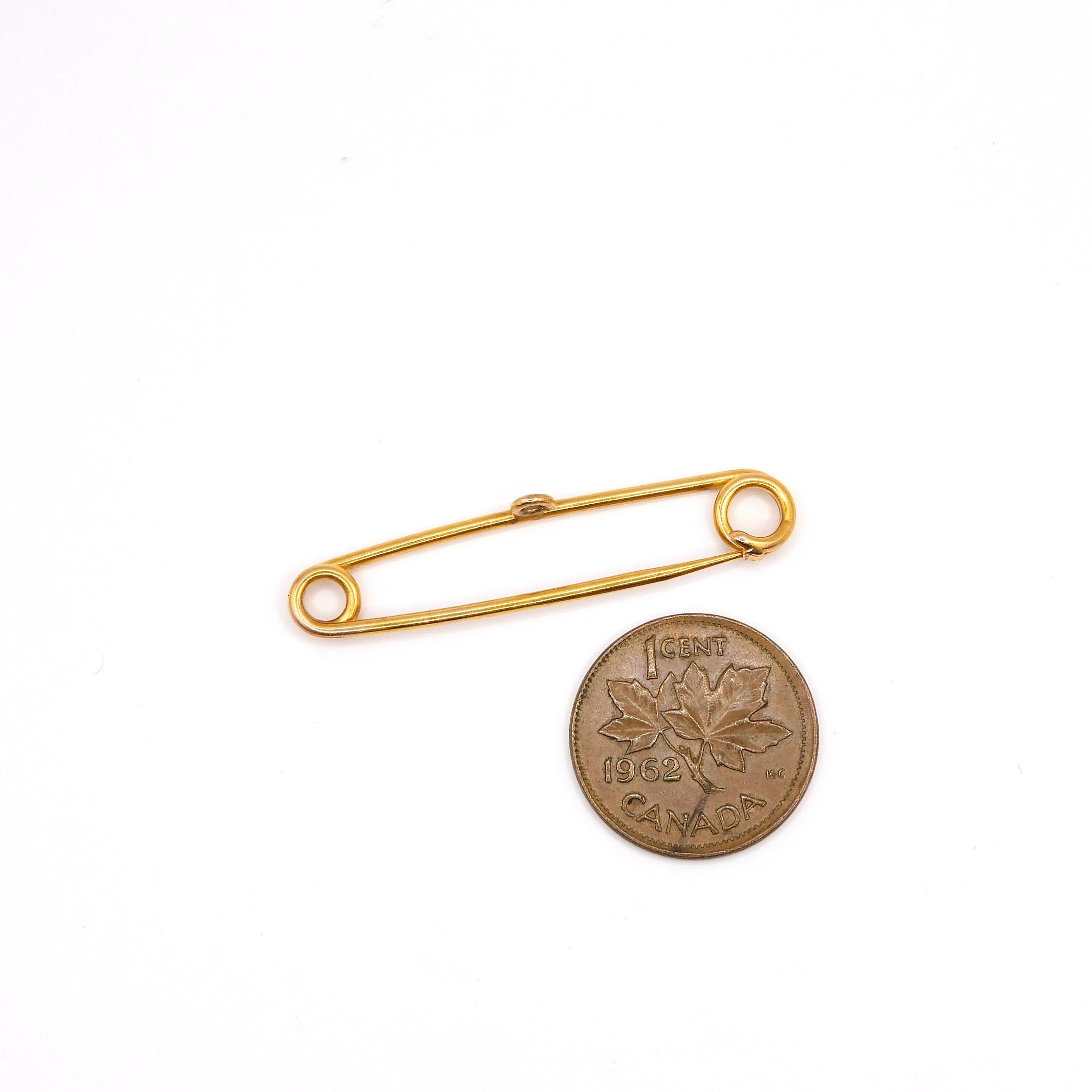 Antique Edwardian 9ct. Yellow Gold Safety Pin. Circa 1910. - Etsy
