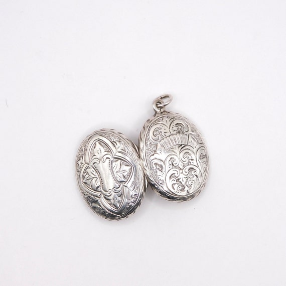 Antique Silver Victorian Engraved Oval Locket. Circa … - Gem