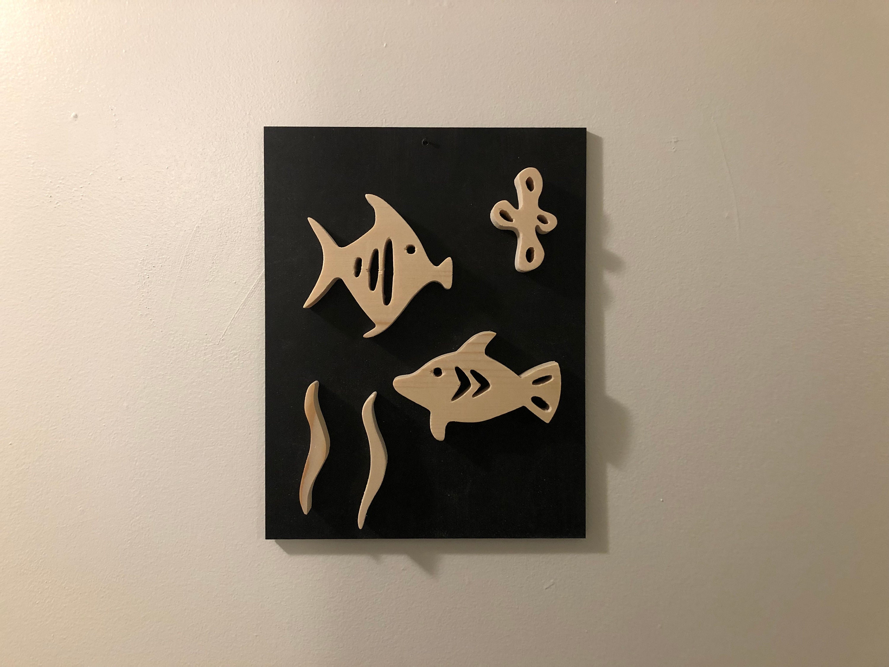 Fish Scene Wall Art Scroll Saw Pattern - Etsy Canada