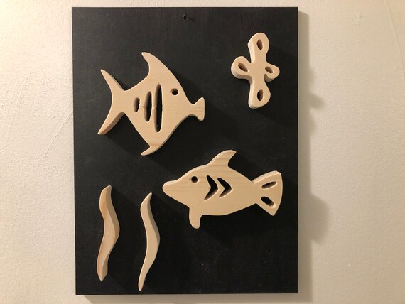 Fish Scene Wall Art Scroll Saw Pattern | Etsy