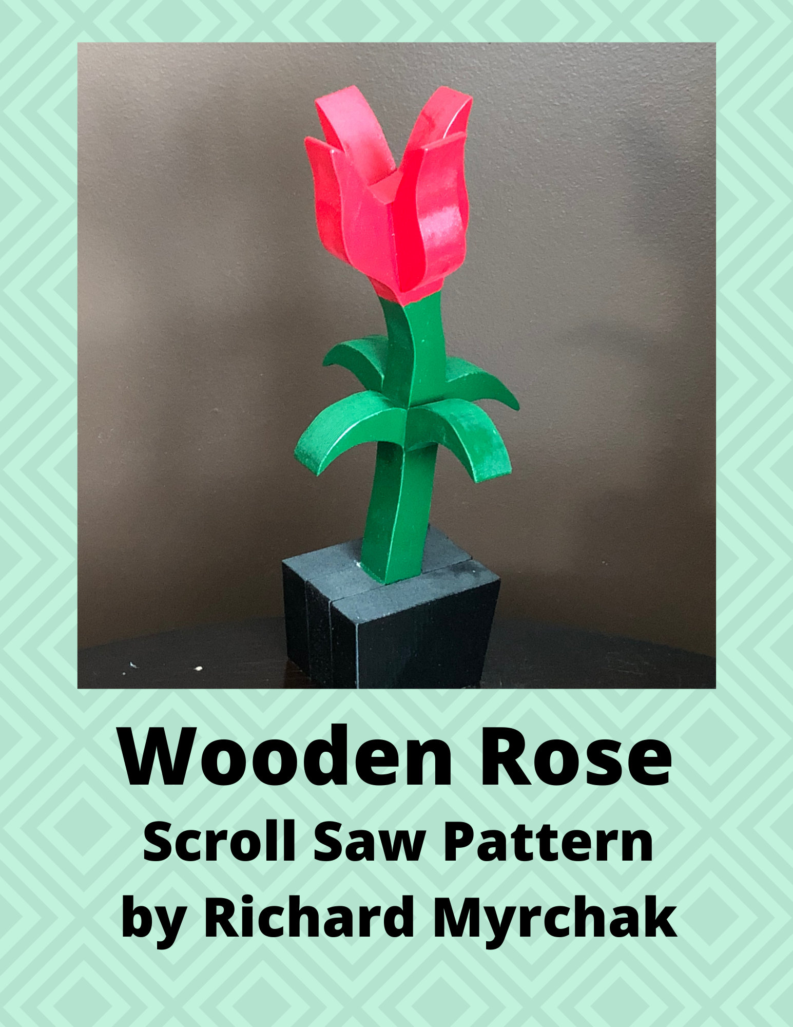 Wooden Rose Scroll Saw Pattern | Etsy