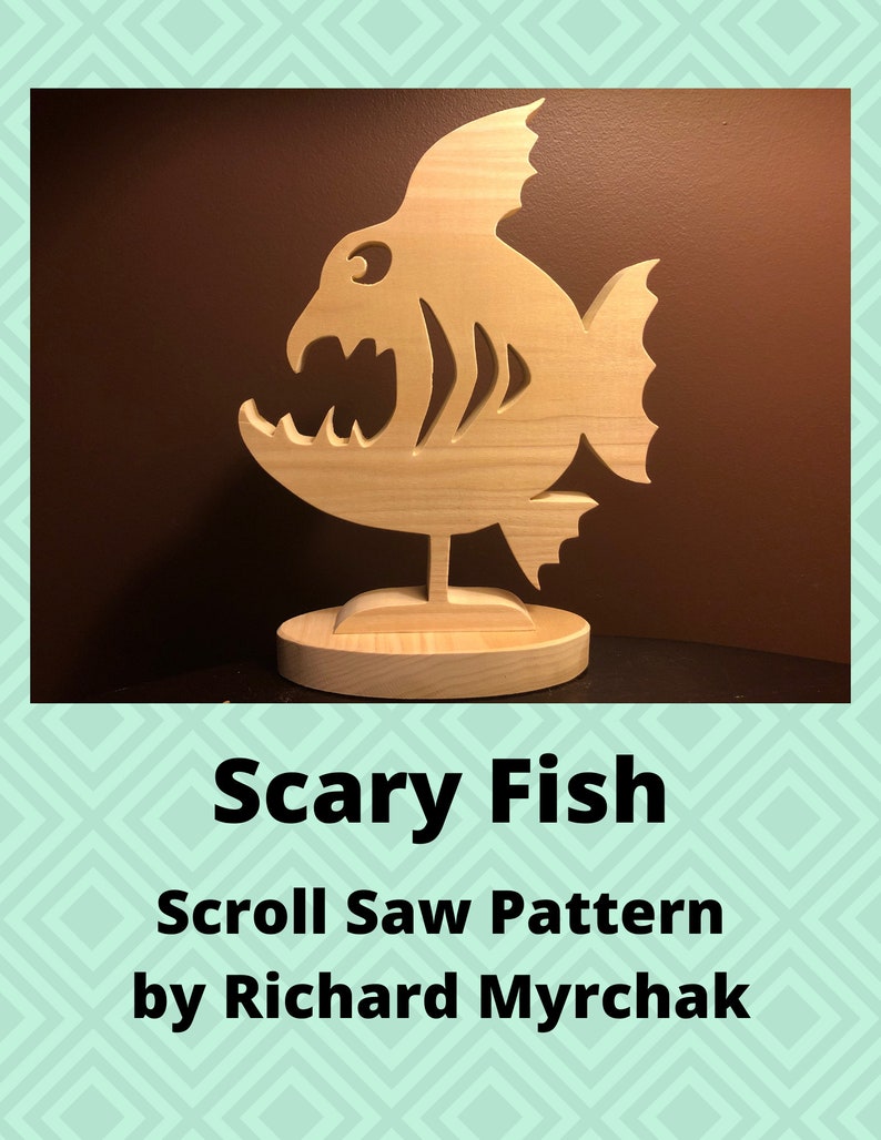 Scary Fish Scroll Saw Pattern - Etsy