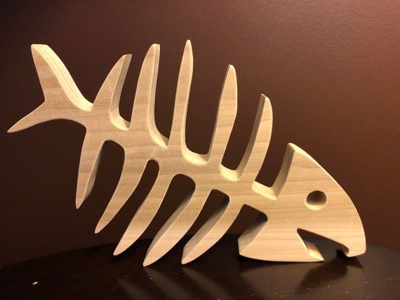 Wood Fish Skeleton Scroll Saw Pattern | Etsy