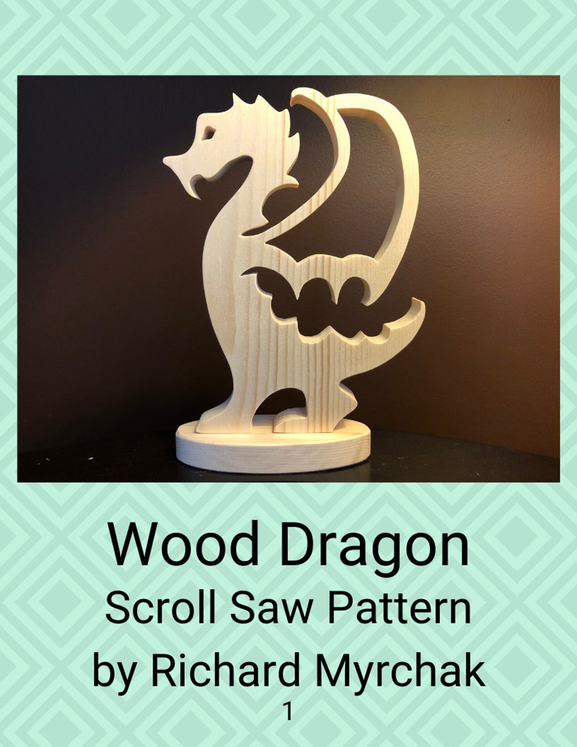 Wood Dragon Scroll Saw Pattern | Etsy