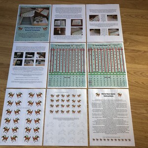 Horse Race Board Game Template - Etsy