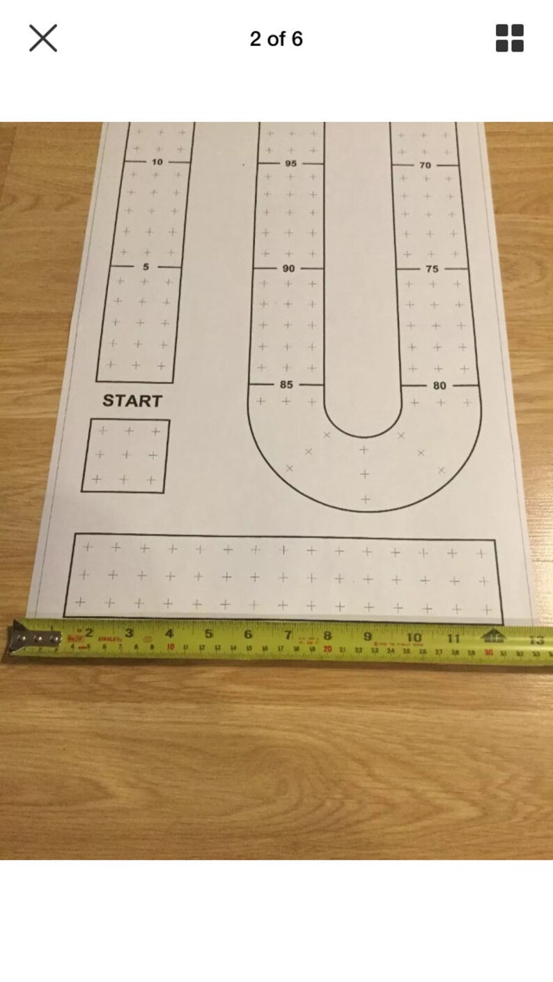 Cribbage Board Template