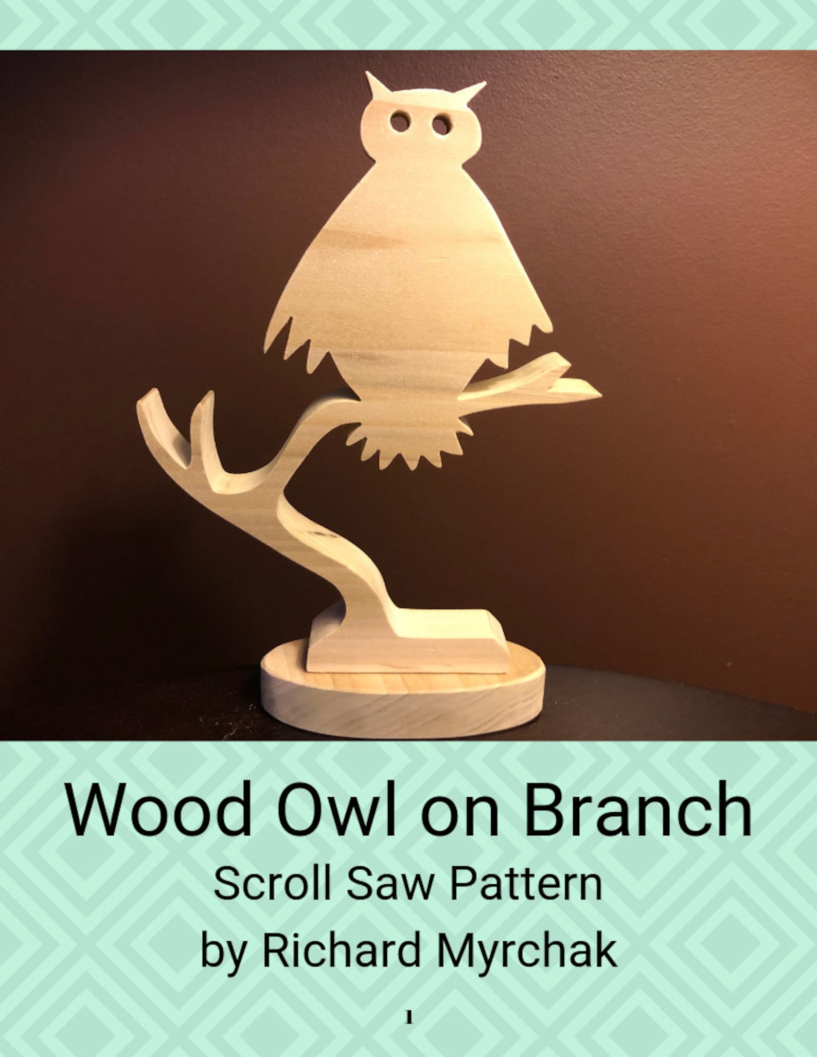 Wood Owl on a Branch Scroll Saw Pattern - Etsy Canada