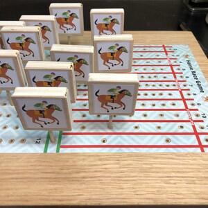 Horse Race Board Game Template - Etsy