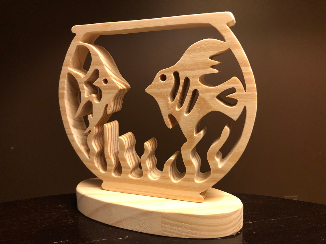 Two Fish Bowl Scene Scroll Saw Pattern - Etsy