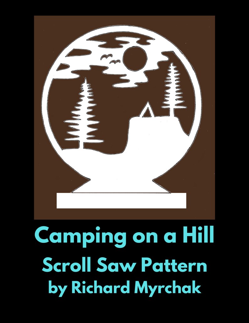 Camping on a Hill Scroll Saw Pattern - Etsy