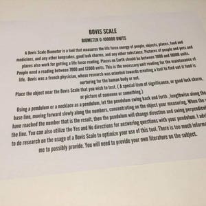 Bovis Scale Bioenergy Reader - Etsy Canada
