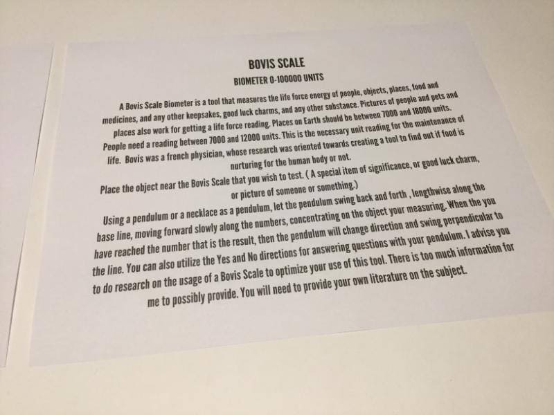 Bovis Scale Bioenergy Reader - Etsy Canada