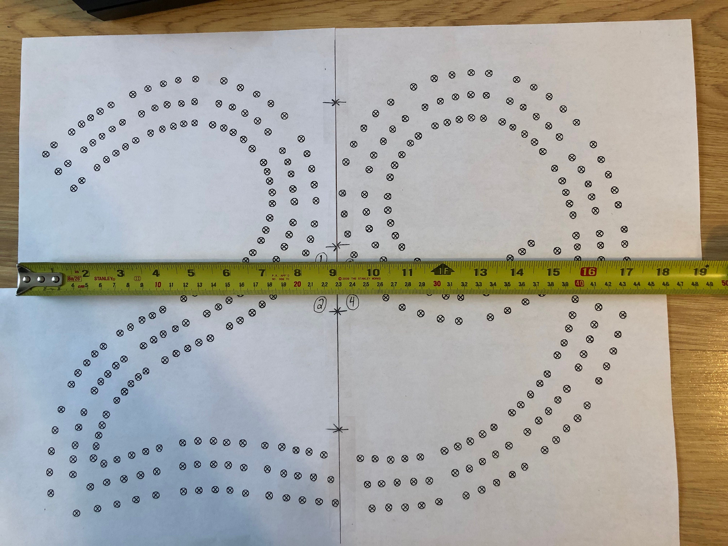 Large 29 Cribbage Board Paper Template Digital Download 13 X 17-1/4 ...