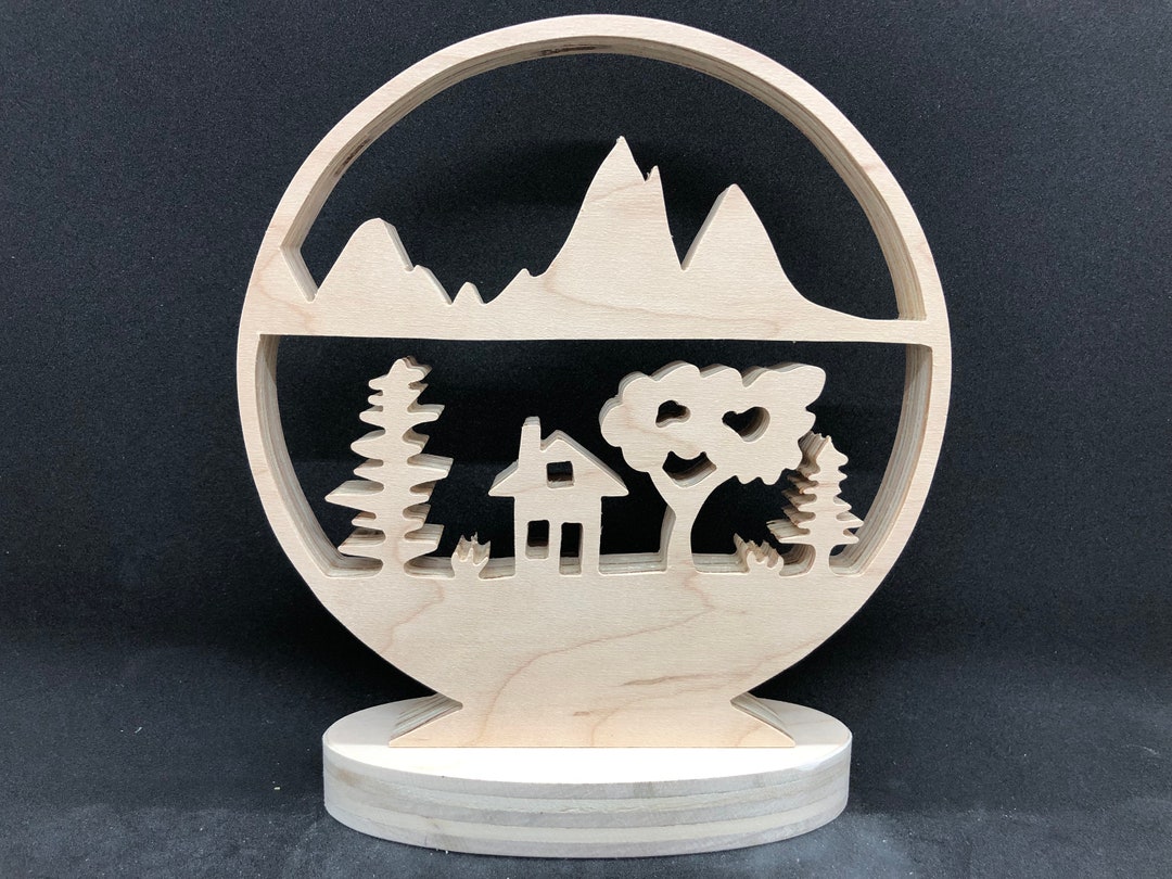 House in Nature Scroll Saw Pattern - Etsy