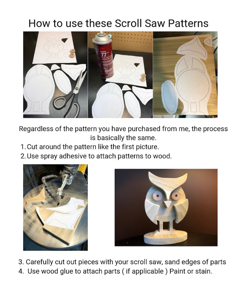 Easy 8 Scroll Saw Patterns - Etsy