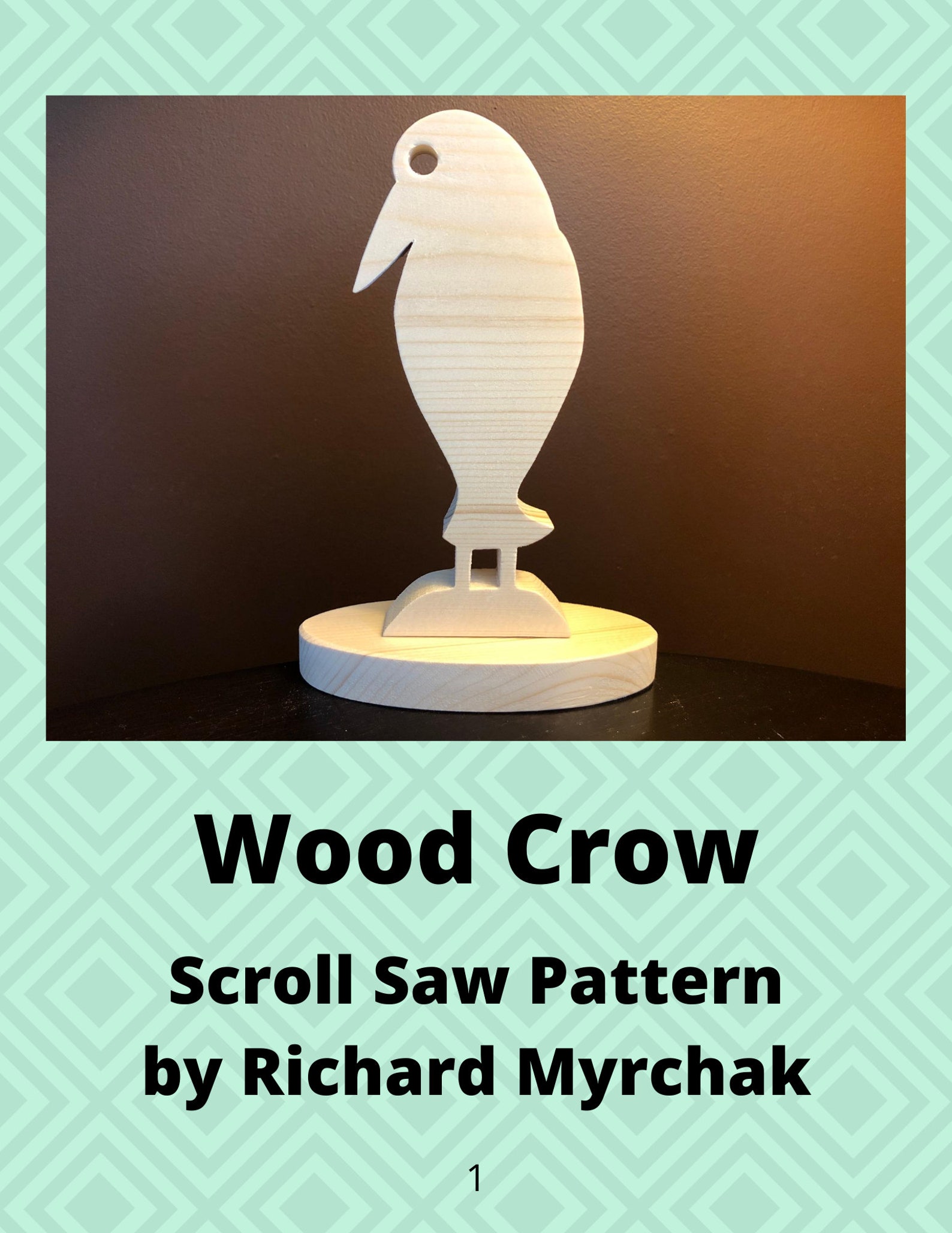 Wood Crow Scroll Saw Pattern | Etsy Canada