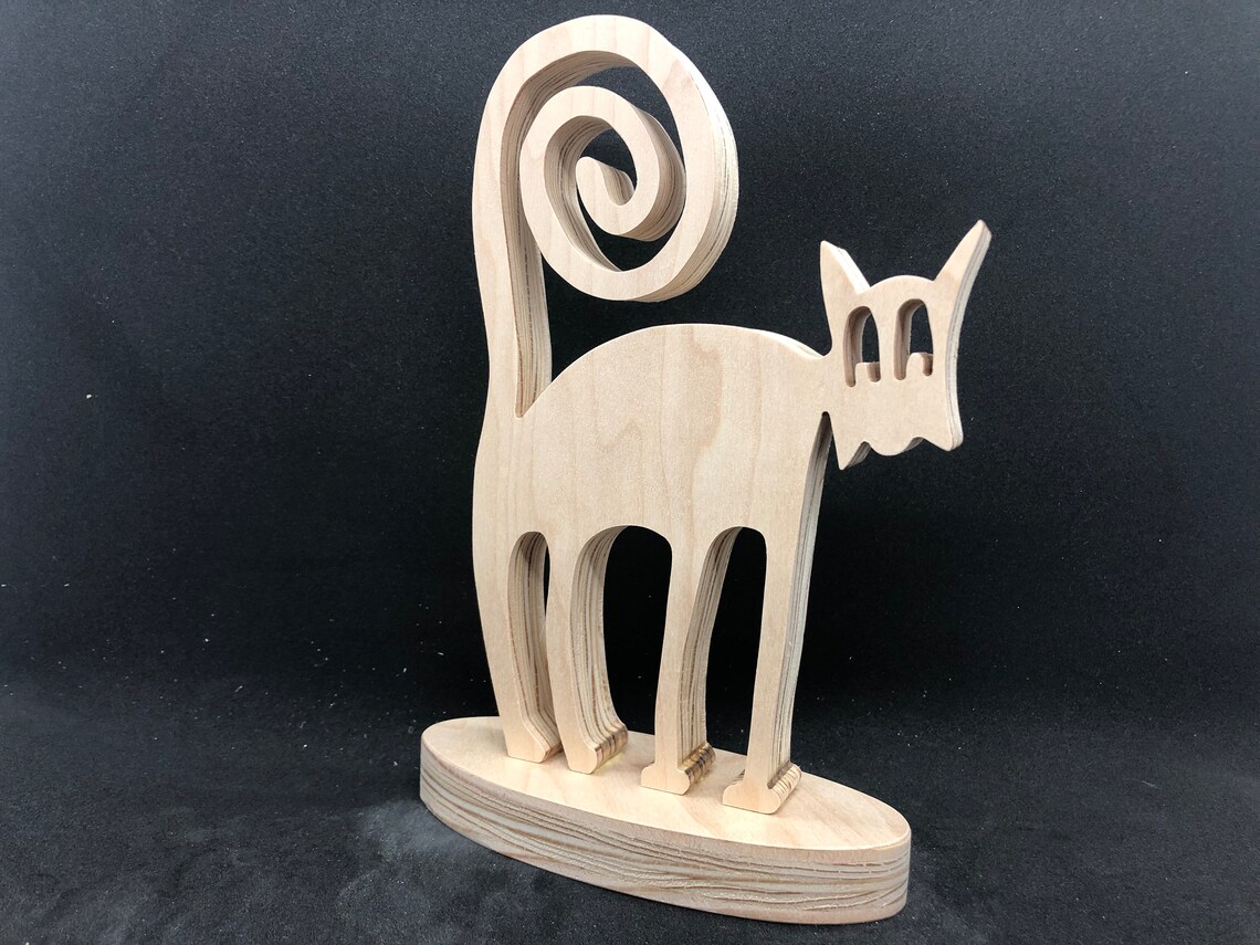 Swirl Cat Scroll Saw Pattern - Etsy