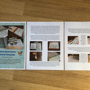 Horse Race Board Game Template - Etsy