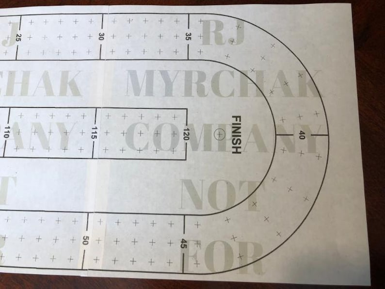 Large Cribbage Board Hole Pattern Paper Template Digital - Etsy