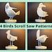 4 Birds Scroll Saw Patterns - Etsy