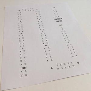 Cribbage Board Paper Template for Larger Peg Sizes DIGITAL DOWNLOAD ...